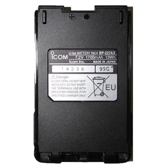 ICOM BP-227AX 7.2V 1700mAh Li-Ion Γνήσια μπαταρία αντιεκρηκτικού τύπου για πομποδέκτες ICOM IC ...